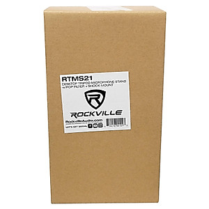 Rockville RTMS21 Desktop Tripod Microphone Stand with Pop Filter + Shock Mount