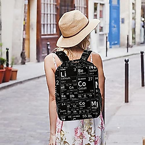 VBFOFBV Lightweight Casual Laptop Backpack for Men and Women, Blackboard Periodic Table of Chemical Elements