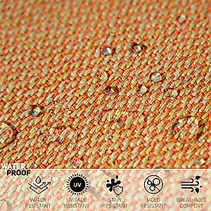 HPUK Outdoor Waterproof Throw Pillow Covers Pack of 2, 18x18 Inch Decorative Garden Cushion Covers for Patio Tent Balcony Bench Tent Couch Sofa, Solid Accent Pillow Covers, Yellow