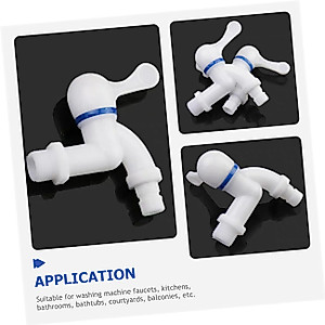 Veemoon 6pcs Clothes Machine Faucet Sink Faucet Bathtub Water Tap Bathroom Accessories Sink Accessories Kitchen Faucet White Faucet Outdoor Faucet Laundry Faucet White Tap Pp Small Faucet