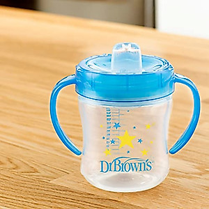 Dr. Brown's Polypropylene (PP) Transition Sippy Cup with Soft Spout - Blue - 6oz - 6m+