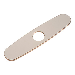 uxcell 10 Inch Hole Cover Deck Plate Escutcheon, Stainless Steel Sink Cover Plate for Bathroom or Kitchen Sink Faucet, Oval Rose Gold
