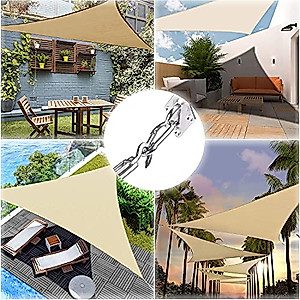 Shade Sail Hardware Kit, 6 inch Heavy Duty Awning Attachment Set for Garden Triangle and Square, Rectangle - 304 Stainless Steel Sun Shade Sail Fixing Hardware Accessories Kit