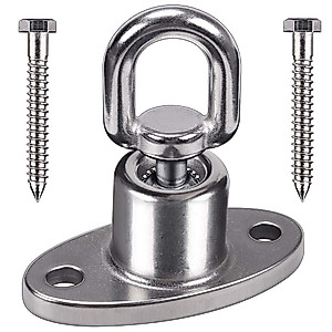 SELEWARE Silent Ball Bearing Swing Hangers, Heavy Duty 360° Rotate Swing Swivel Hook for Wooden Playground Yoga Hammock Chair Rope Punching Bag Porch Tire Web Swing Sets, 1200 Capacity