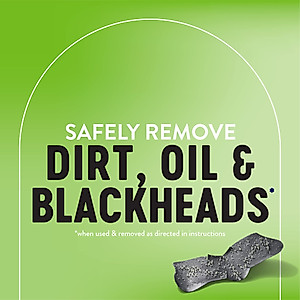 Biore Charcoal Blackhead Remover Pore Strips, Deep Cleansing Nose Strips for Removal and Unclogging, 3X Less Oil, 6 Count