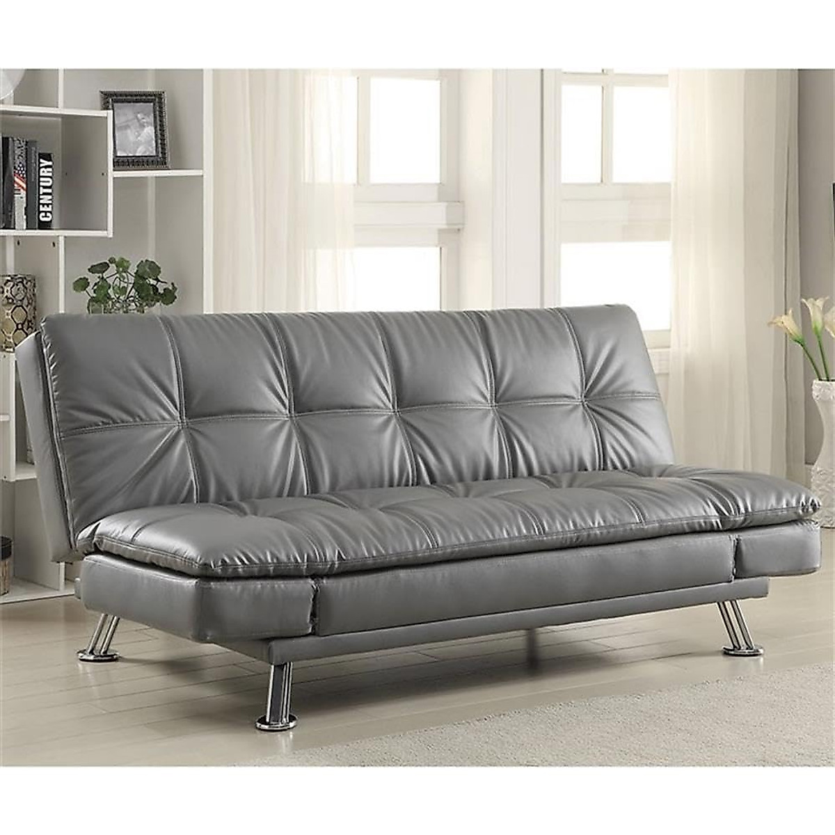 Coaster Home Furnishings Dilleston Tufted Back Upholstered Sofa Bed Grey