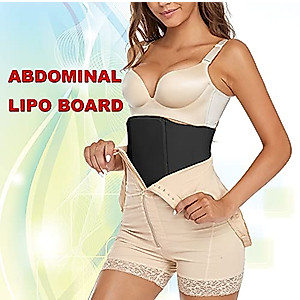 Abdominal Board 360 Lipo Foam Ab Board Post Surgery Liposuction Waist Belly Wrap Board for Lipo Recovery (One Size, Black)