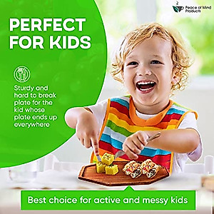 10 Inch Solid Acacia Wood Serving Platters and Trays Set of 2 Highly Durable Dishwasher Safe Octagon Party Plates Avoid Sliding and Spilling Food with Easy Carry Grooved Handle Design