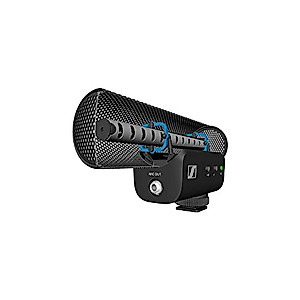 Sennheiser Professional MKE 400 Directional On-Camera Shotgun Microphone with 3.5mm TRS and TRRS Connectors for DSLR, Mirrorless & Mobile , Connects with Auxiliary