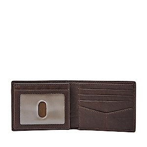 Fossil Men's Neel Leather Bifold with Flip ID Wallet, Brown, (Model: ML3899200)