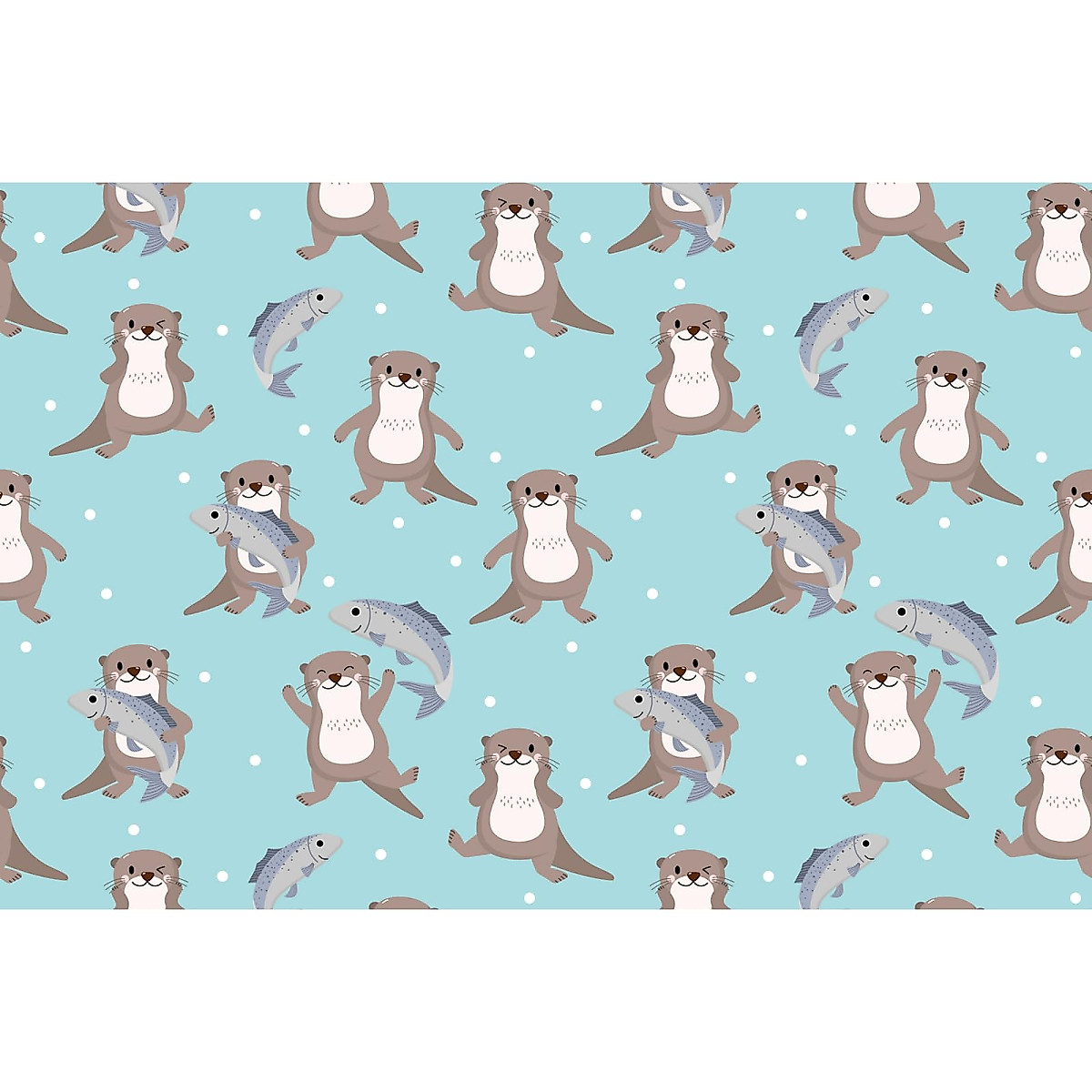 RIMENCH Backpack Friendly Rucksack Cool Laptop Backpack Big Capacity Book Bags Anti-Theft Cute Otter Fish Pattern Daypack