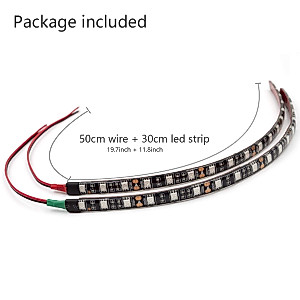 VVFLED Navigation Boat Lights, LED Boat Bow Lights for Marine Pontoon Kayak Yacht, 12V Power Light Strip Kit - Red and Green