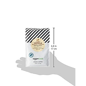 AmazonFresh French Vanilla Flavored Coffee, Ground, Medium Roast, 12 Ounce