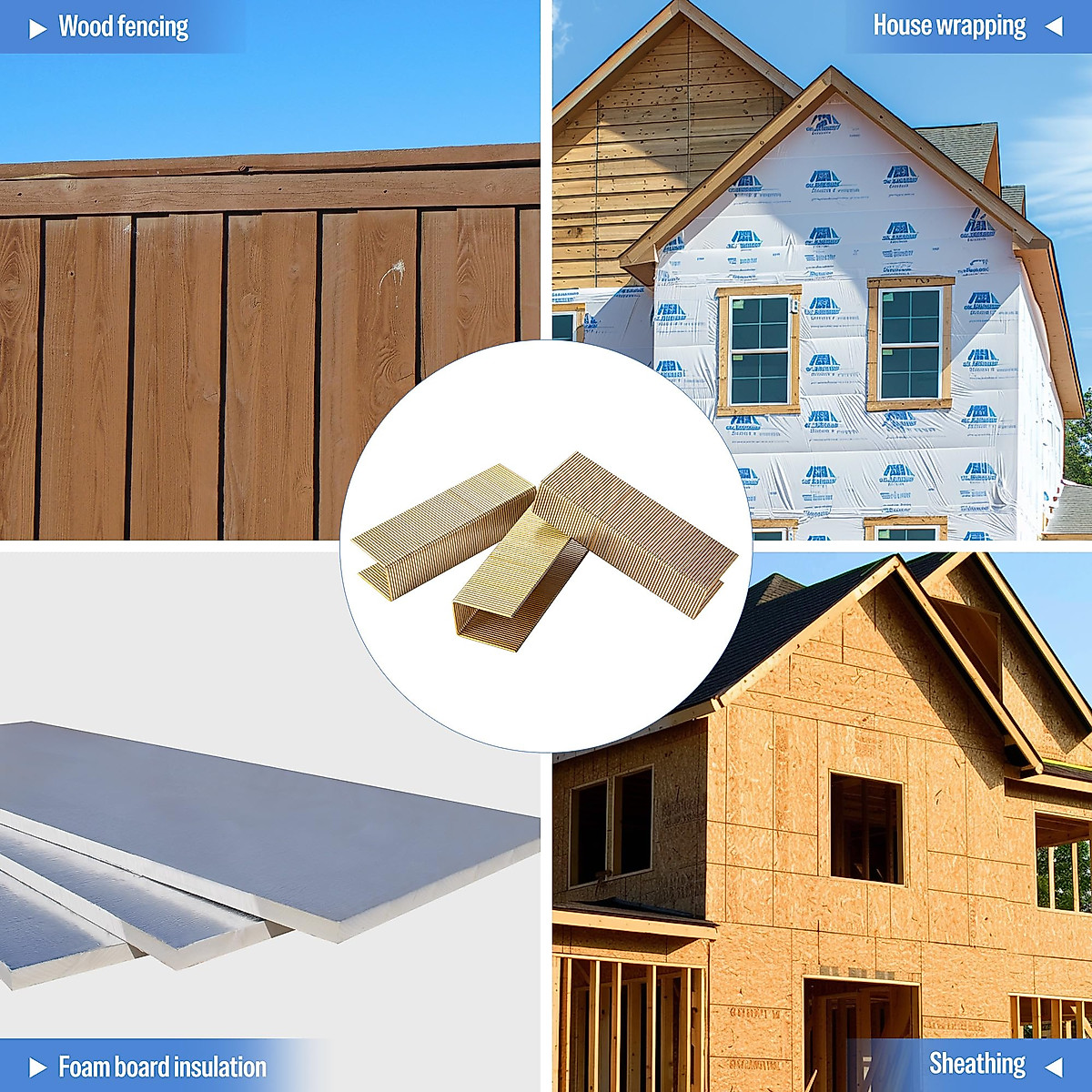 meite P32 16 Gauge 1-Inch (26.4 mm) Wide Crown by 1 1/4-Inch Length Galvanized Construction Staples Heavy Wire Staples (10,000 PCS)