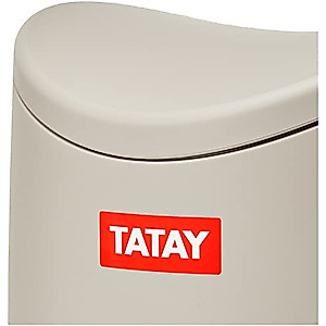 TATAY Standard Bathroom Pedal Bin, 3L, One Size, Grey