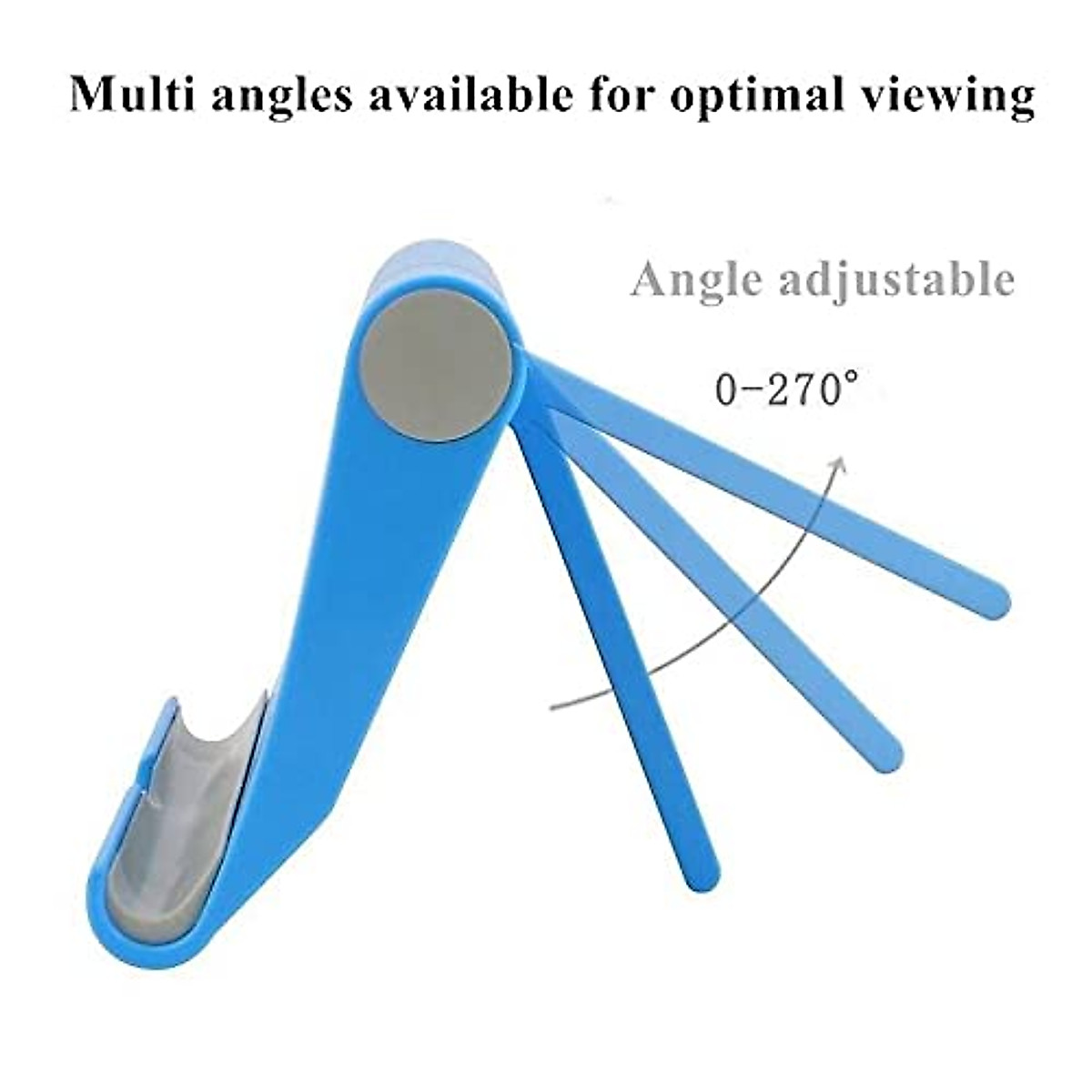 FadyDail Cell Phone Stand 2 Pack Cell Phone Holder for Desk, Portable Phone Stand Holder for Desktop Kitchen Travel, Cellphone Stand Mobile Holder for iPhone Stand & All Smartphone (Black)