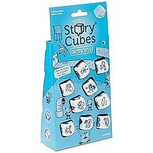 Rory's Story Cubes Actions (Eco-Blister) | Storytelling Game for Kids and Adults | Fun Family Game | Creative Kids Game | Ages 6 and up | 1+ Players | Average Playtime 10 Minutes | Made by Zygomatic