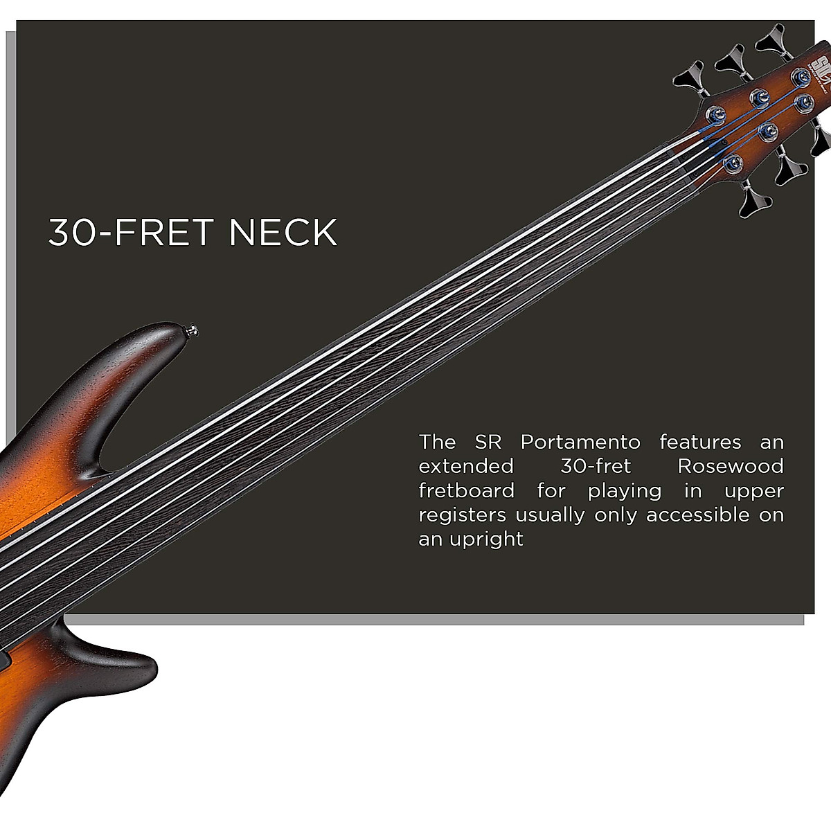 Ibanez SRF706 - Brown Burst Flat