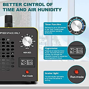 Ozone Generator 10,000 mg/h High Capacity Ionizer Air Purifier Ozone Machine Odor Removal for Home, Hotels, Basement, car, bar and Farms