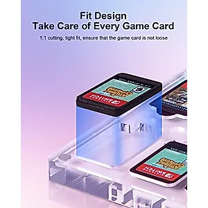 Hagibis Game Card Case for Nintendo Switch, 21 Cartridge Slots Holder Protective Shockproof Display Cabinet, Transparent Acrylic Game Storage Box for Switch NS NX (21 Slots)