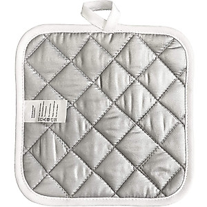 3dRose Purple Cute Smiley Square Pot Holder, 8 x 8, White