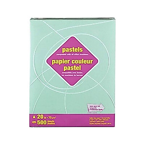 Myofficeinnovations 490936 Pastel Colored Copy Paper,8 1/2 X 11,Green, 500/Rm