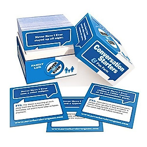 Never Have I Ever Conversation Starters: Family Edition | Funny Card Game for Parties, Get Togethers, Vacations, Game Nights & Gifts | Fun Card Games for Family, Teens and Kids | 150 cards | Ages 8+
