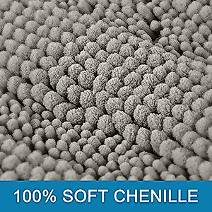 H.VERSAILTEX Bathroom Rugs Bath Mat Runner Rug Non Slip Kitchen Rug Extra Long Bath Rug Runners Oversized 59" x 20" Absorbent Washable Dry Fast Plush Area Rug for Bathroom/Bedroom - Dove