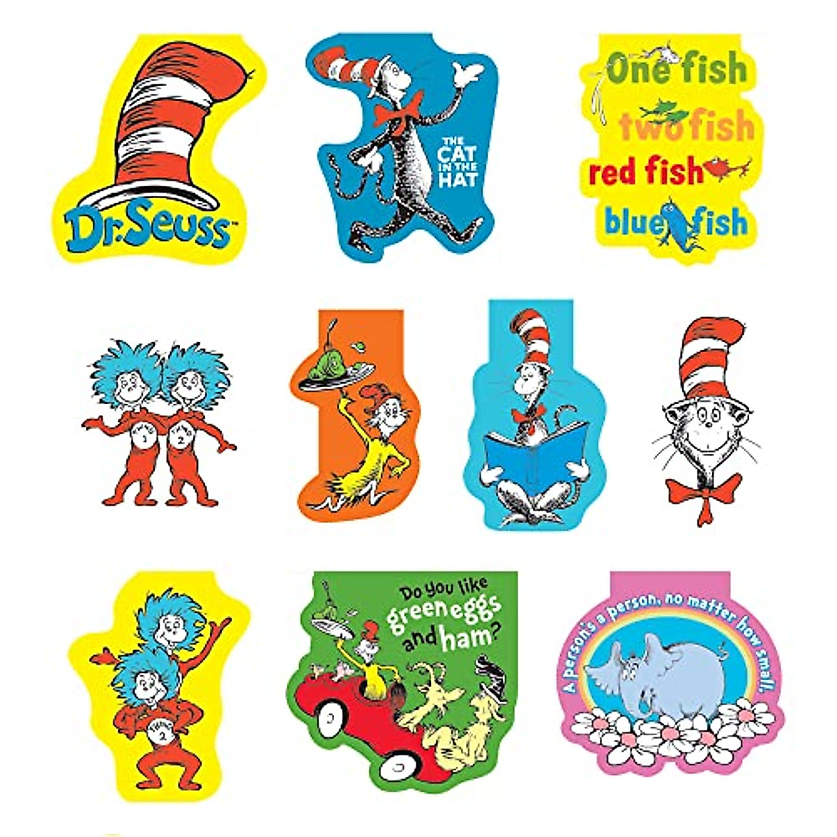 Raymond Geddes 68502 Dr Seuss Assorted Magnetic Bookmarks for Kids (Pack of 50)