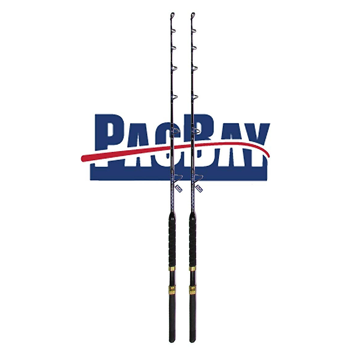 Xcaliber Marine Pair of (2) Inshore Series 6' 50-80 lb Saltwater Boat RODS (Blue and Silver)