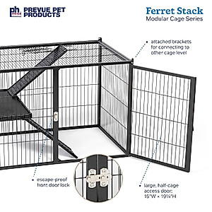 Prevue Pet Products Ferret Stacking Cage Add-On Unit, Fits Prevue Ferret Stack Cages