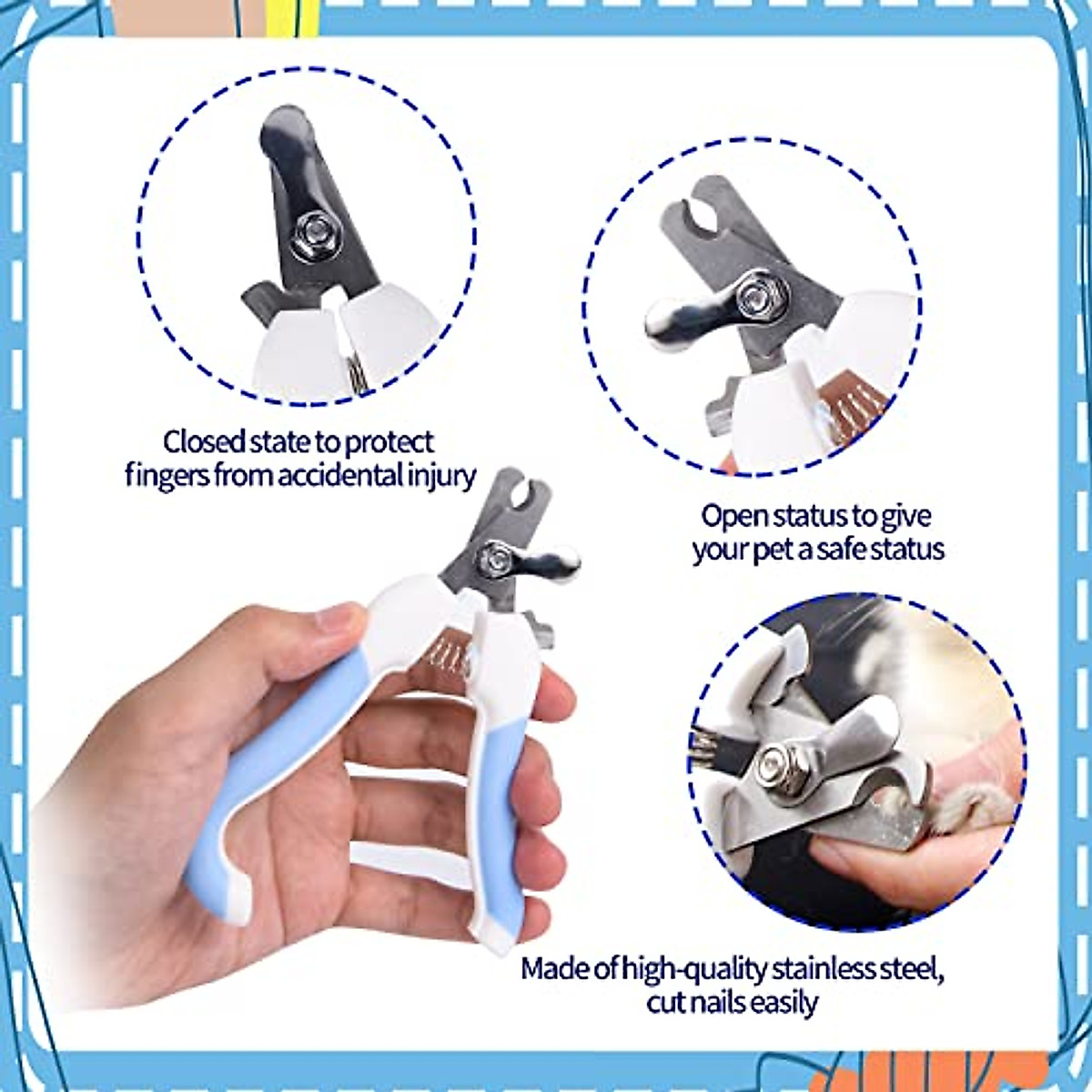 6-Piece Rabbit Grooming Kit, Small Animal Grooming Kit with Pet Hair Remover, Pet Nail Clipper, Flea Comb, Pet Shampoo Bath Brush for Rabbit, Hamster, Bunny, Guinea Pig