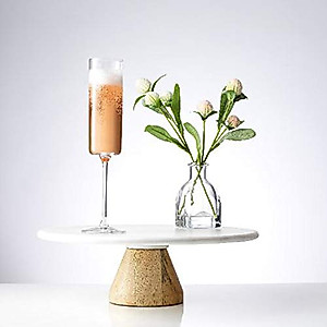 JoyJolt Champagne Flutes – Claire Collection Crystal Champagne Glasses Set of 2 – 5.7 Ounce Capacity – Exquisite Craftsmanship – Ideal for Home Bar, Special Occasions – Made in Europe