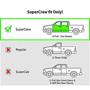 CLIM ART in-Channel Incredibly Durable Rain Guards for Ford F150 2015-2020 SuperCrew, Original Window Deflectors, Vent Deflector, Vent Window Visors, Dark Smoke Truck Accessories, 4 pcs- 615010LP