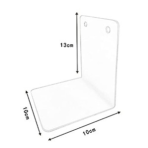 PRVDV Adjustable Bookends 1Pcs Transparent Book Stand L-Shaped Desk Storage Box Desktop Book Holder Stationery