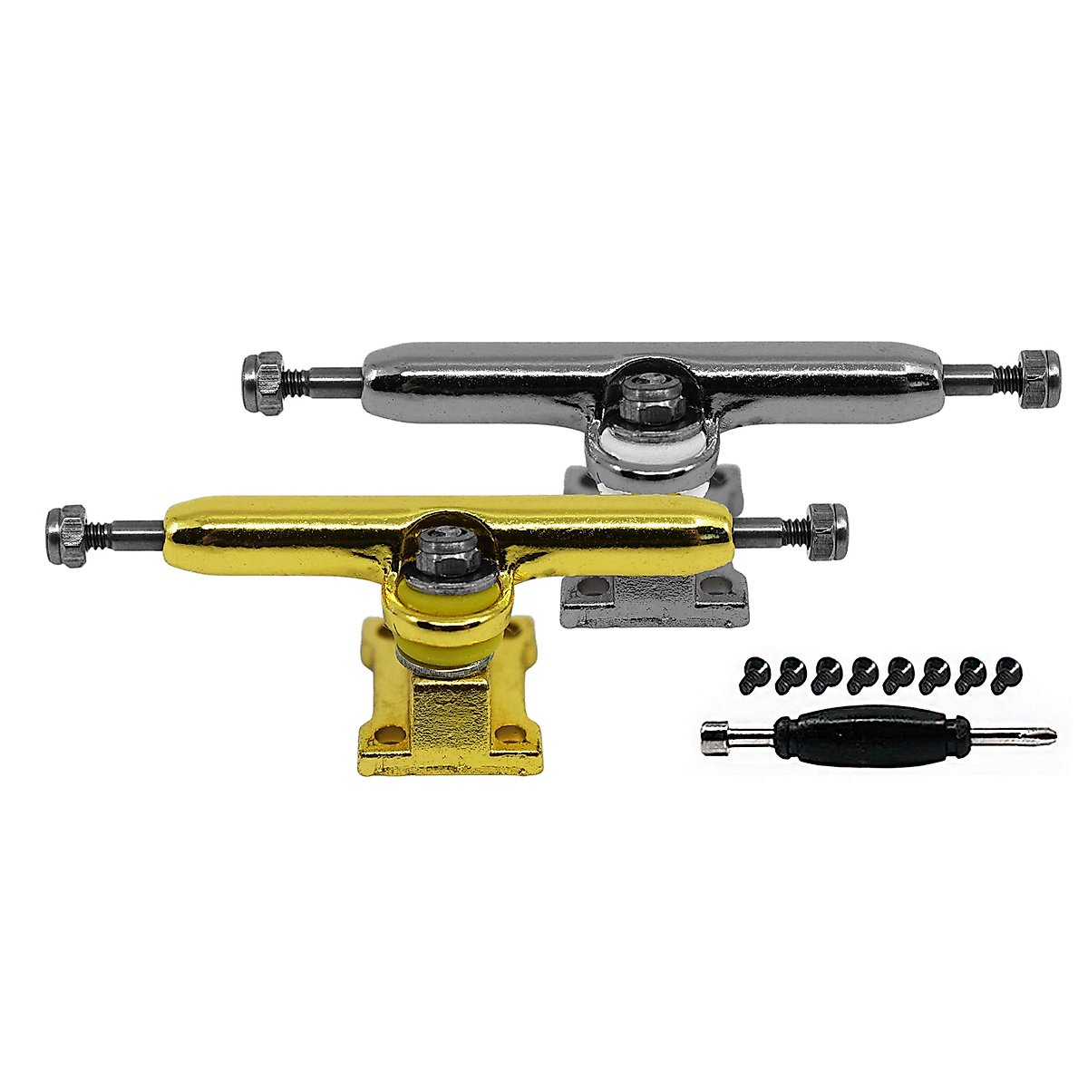 Teak Tuning Fingerboard Prodigy Trucks with Upgraded Tuning, Sweet Charity - 34mm Width - Professional Shape, Appearance & Components - Includes Standard Tuning