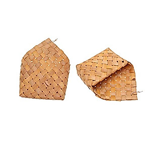 Outanaya 2pcs Sundry Storage Baskets Rattan Kitchen Basket Embellishments for Crafting Wicker Basket Easter Storage Basket Wicker Laundry Basket Laundry Baskets Cloth Storage Basket