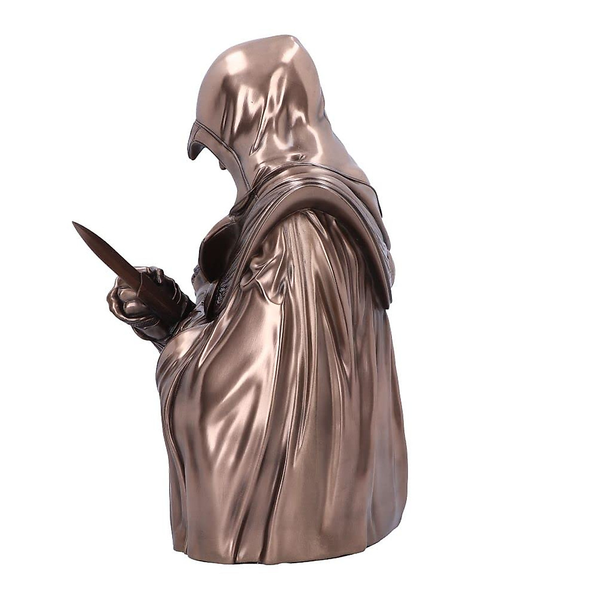 Nemesis Now Officially Licensed Assassin's Creed Ezio Bust Box, Bronze, 30cm, Resin, Multicolour