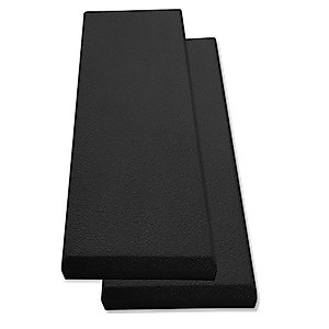Tönnen Acoustic Panel Black | Fiberglass 2-pack | Professional sound absorbing Panel | Decorative sound proof panel | acoustic wall panel (36x13x2 in) - Black