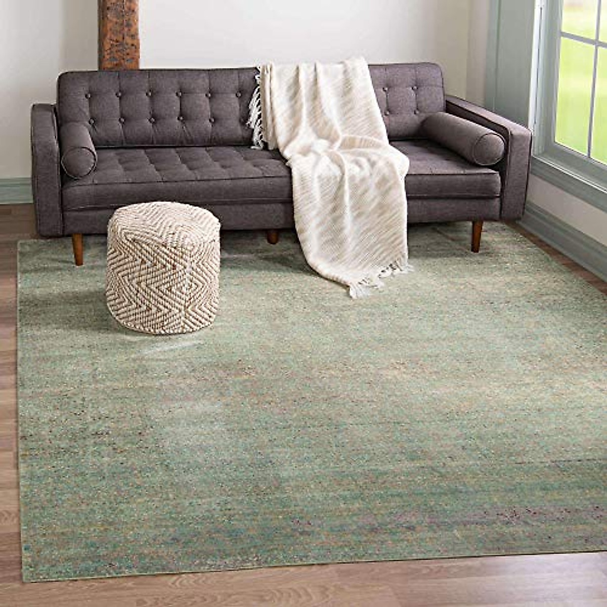 Unique Loom Austin Collection Area Rug - Muse (8' Square, Green/ Beige)