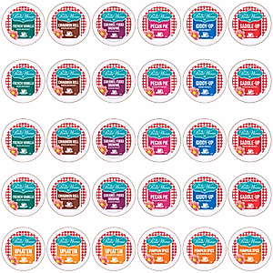 Pioneer Woman Coffee Pods Variety Pack, Medium Flavored And Unflavored Coffee For Keurig K Cups Machines, Assorted Flavored French Vanilla, Caramel, Hazelnut, Pecan, Pumpkin Coffee Pods, 30 Count