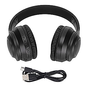 Lazmin112 Foldable Headset,General Head Mounted Wireless Bluetooth 5.0 Noise Canceling Headset Built in Microphone with AUX Audio Interface,Over Ear Headphones
