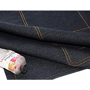 DingSay Trendy Professional Black Denim Apron with Pockets for Chef Cooking Kitchen Grill BBQ Hairstylist Painting, Mens Womens Apron with Leather Cross Back Straps