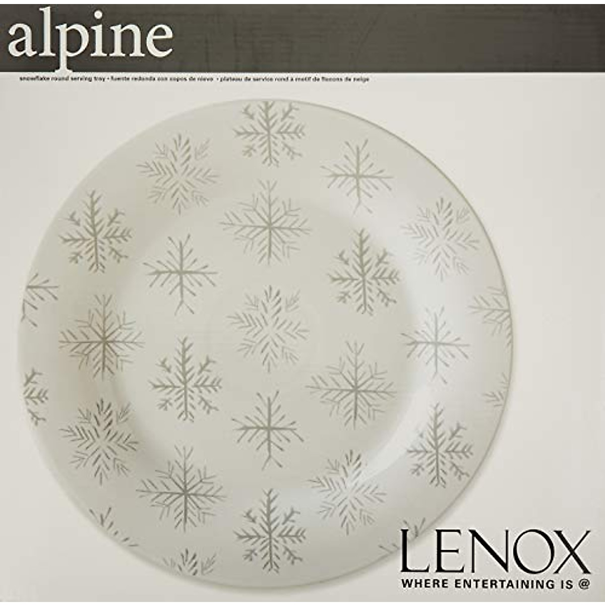 Lenox  Alpine Snowflake Round Serving Tray