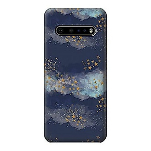 R3364 Gold Star Sky Case Cover for LG V60 ThinQ 5G
