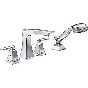 Delta Faucet Ashlyn Roman Tub Faucet with Hand Shower - T4764 - Bathtub Faucet with Handles & Hand Shower - Chrome (Valve Sold Separately)