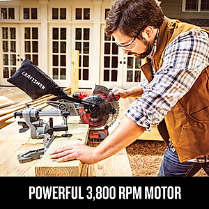 CRAFTSMAN V20 Miter Saw Kit, 7-1/4 inch, Cordless, Battery and Charger Included (CMCS714M1)