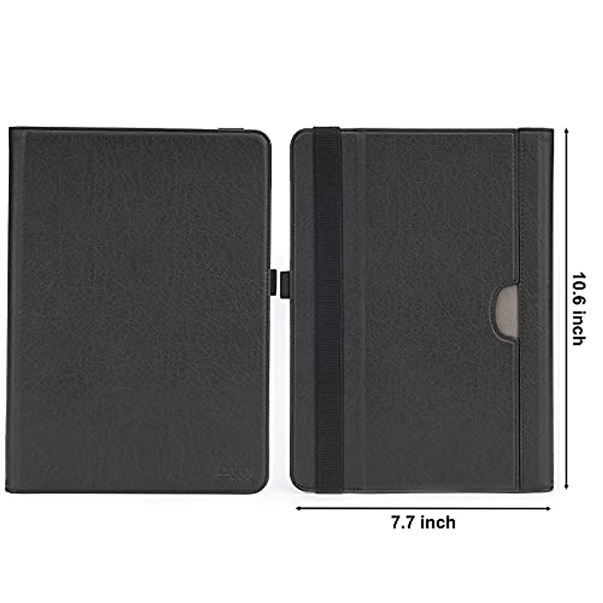 Tzyyy Universal Keyboard Case for 9-11 inch Tablet, Durable PU Leather Cover with Detachable Magnetic Keyboard and Adjustable Silica-Gel Fixing Band