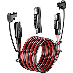 Kewig SAE Extension Cable 16AWG SAE to SAE Extension Cable Quick Disconnect Wire Harness SAE Connector for Solar Panel Battery Motorcycle Cars Tractor (13FT)