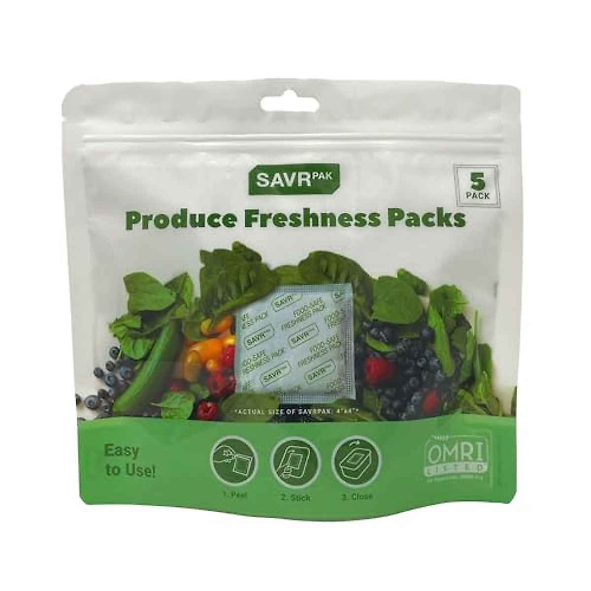 SAVRpak Freshness Packs keep your produce fresh and tasty 2-4X longer. SAVRpak is food-safe and certified for use with organics (20)